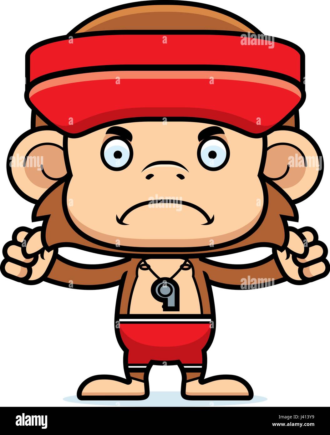A cartoon lifeguard monkey looking angry Stock Vector Image & Art - Alamy