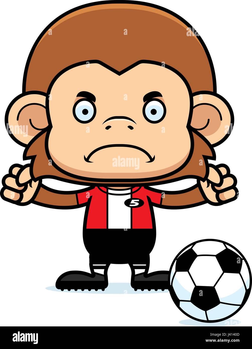 A cartoon soccer player monkey looking angry Stock Vector Image & Art ...
