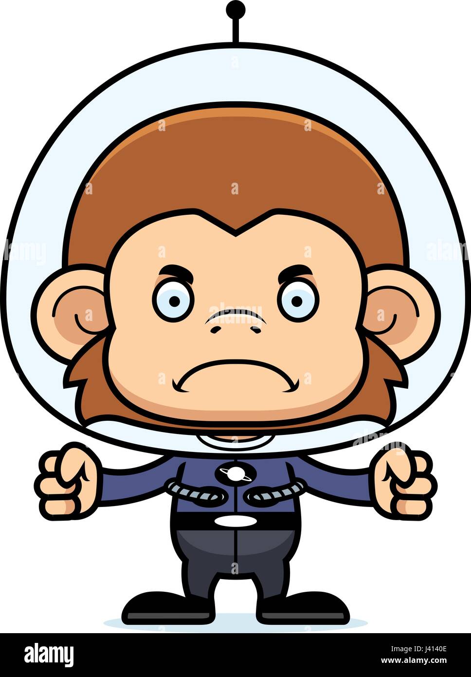 A cartoon spaceman monkey looking angry Stock Vector Image & Art - Alamy
