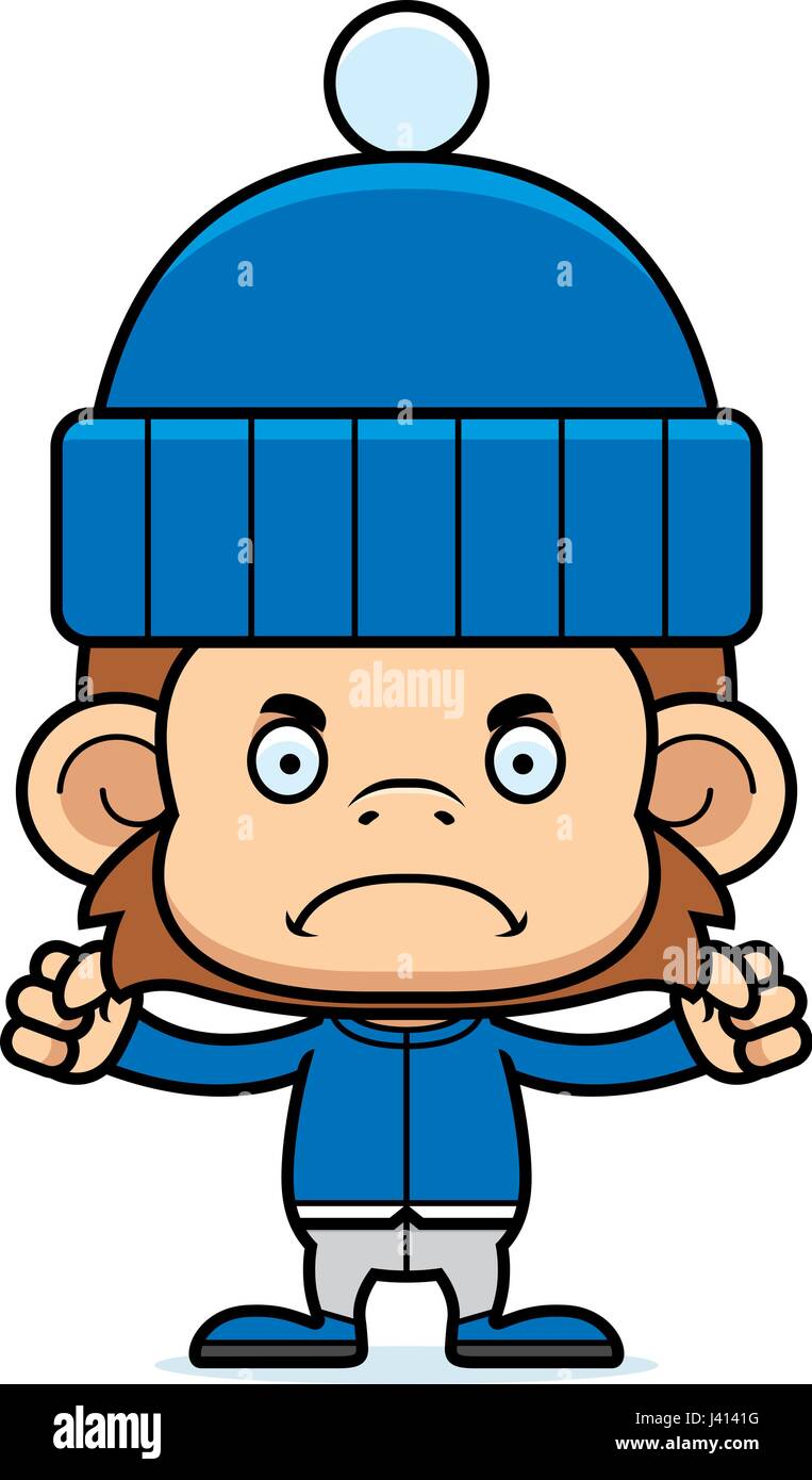 A cartoon winter monkey looking angry Stock Vector Image & Art - Alamy