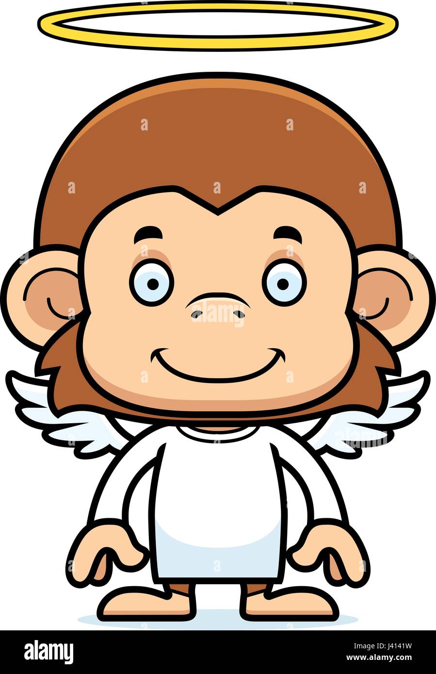 A cartoon angel monkey smiling Stock Vector Image & Art - Alamy