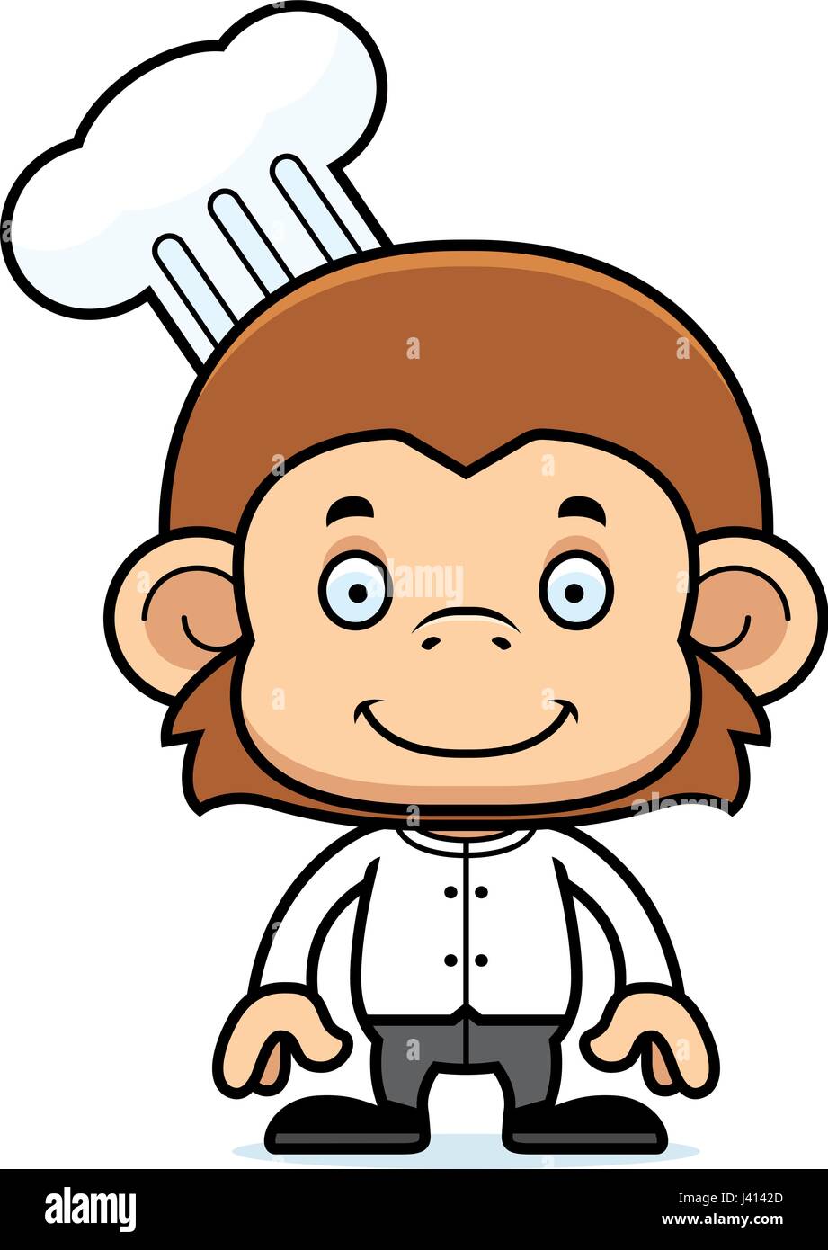 A cartoon chef monkey smiling Stock Vector Image & Art - Alamy