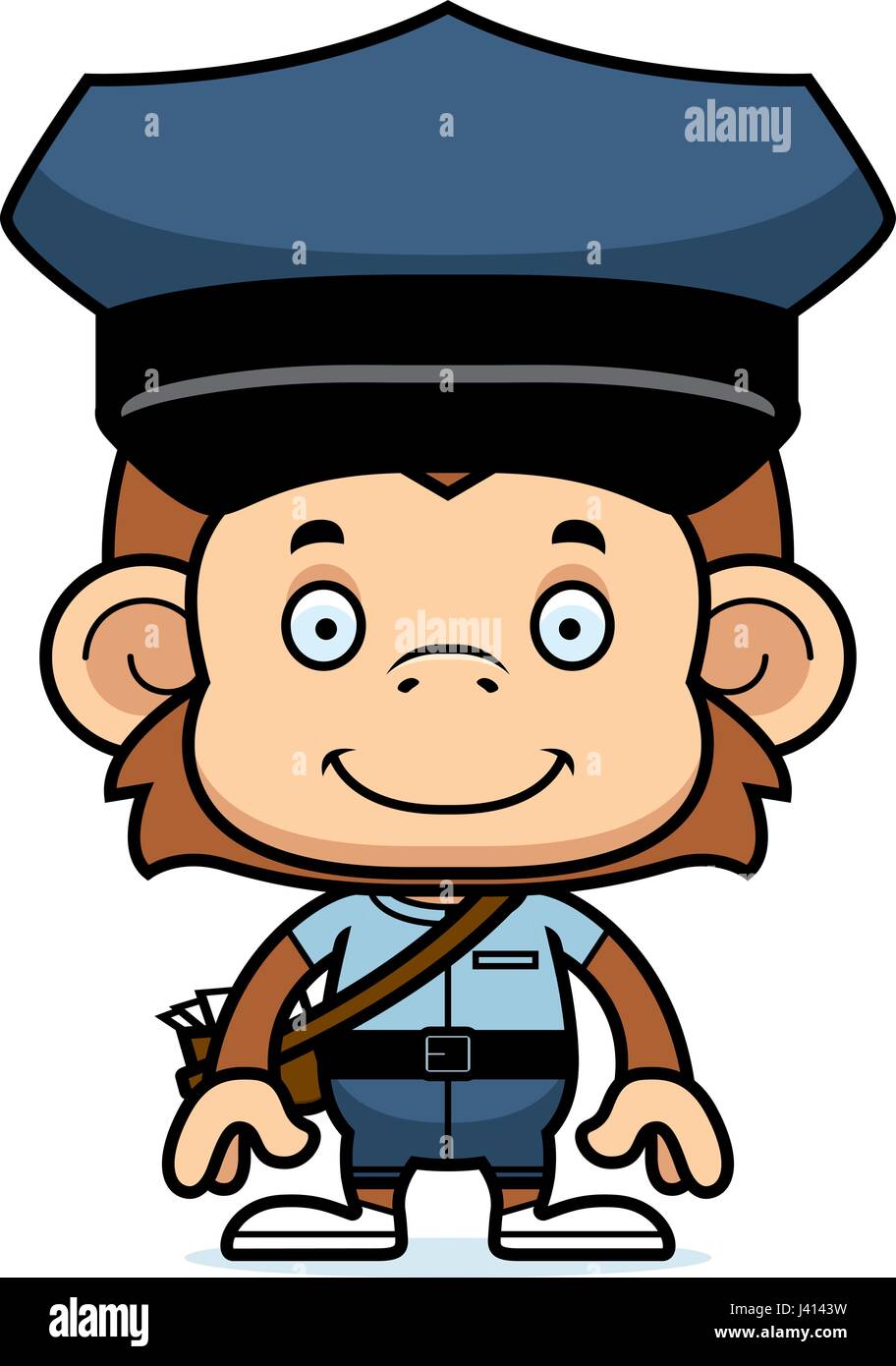A cartoon mail carrier monkey smiling Stock Vector Image & Art - Alamy