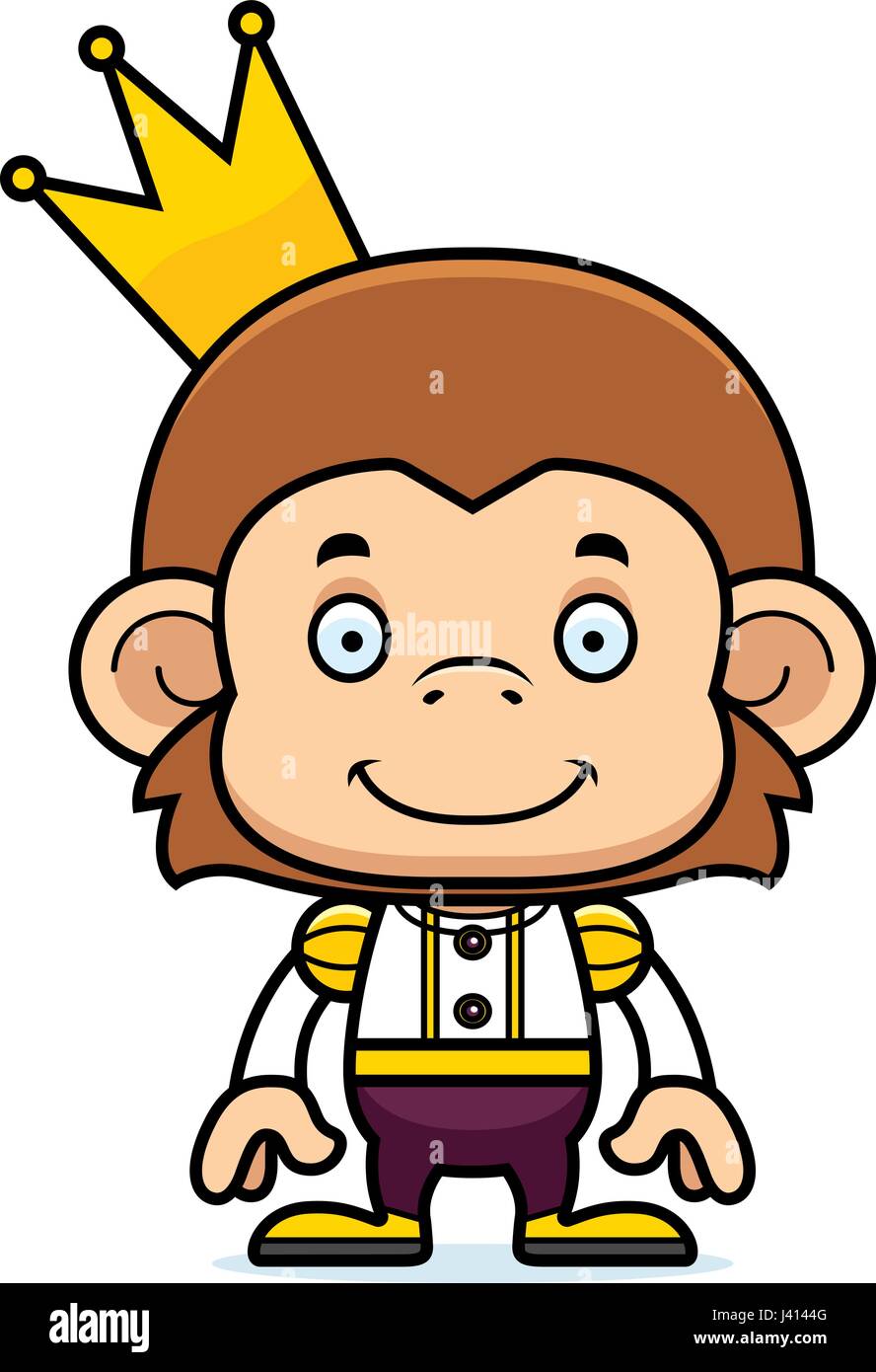 A cartoon prince monkey smiling Stock Vector Image & Art - Alamy