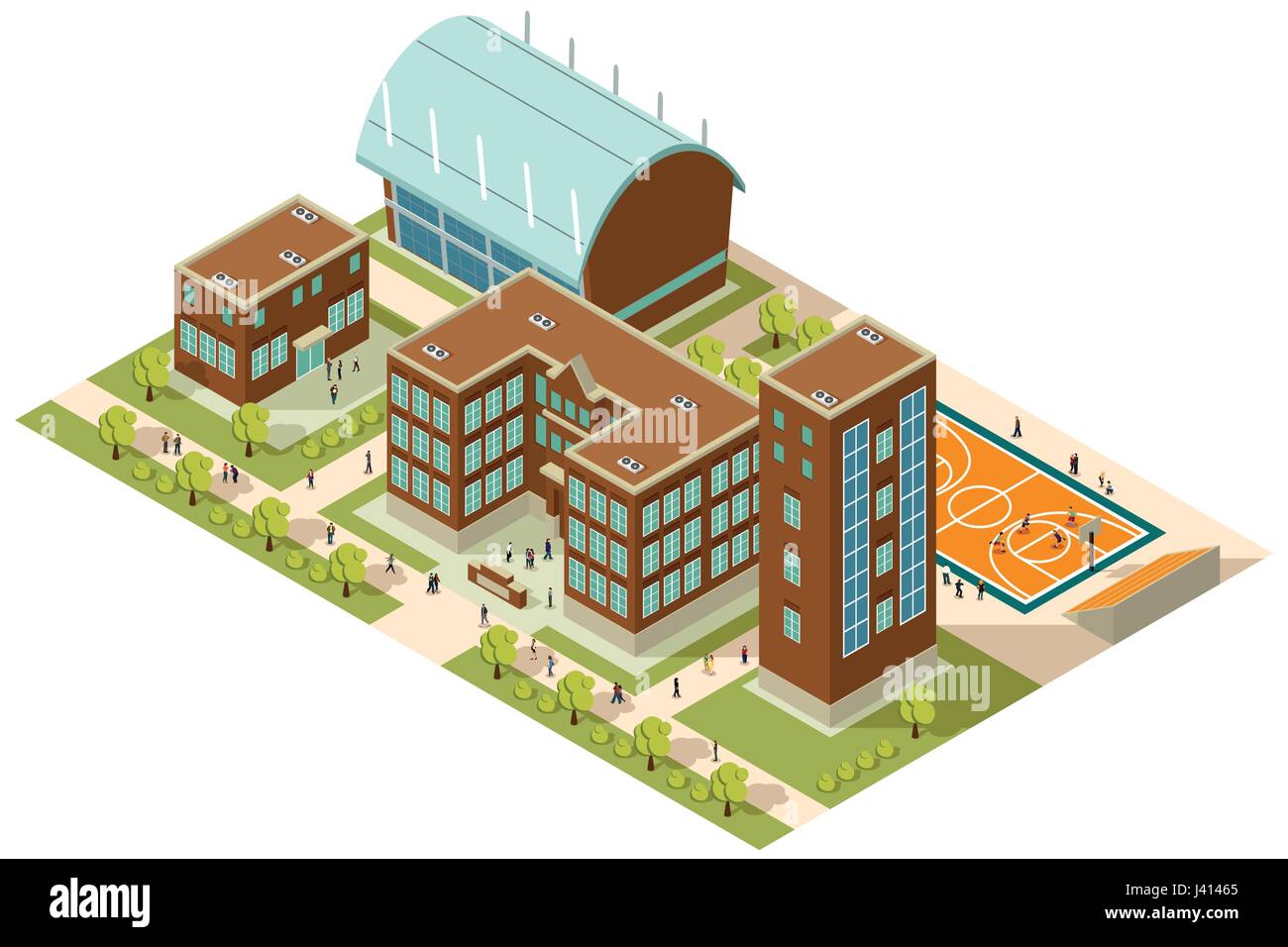 College Campus Vector