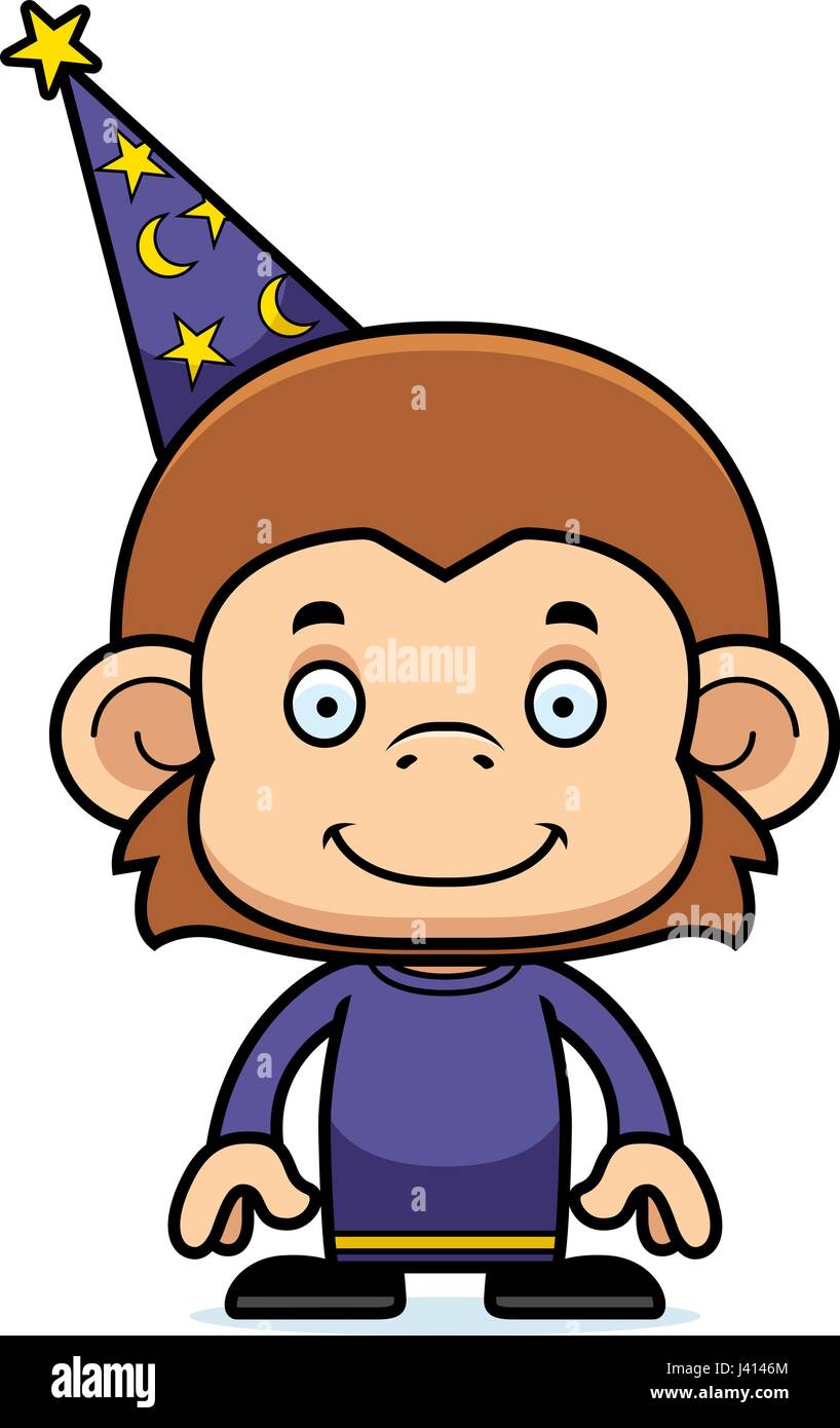 A cartoon wizard monkey smiling Stock Vector Image & Art - Alamy