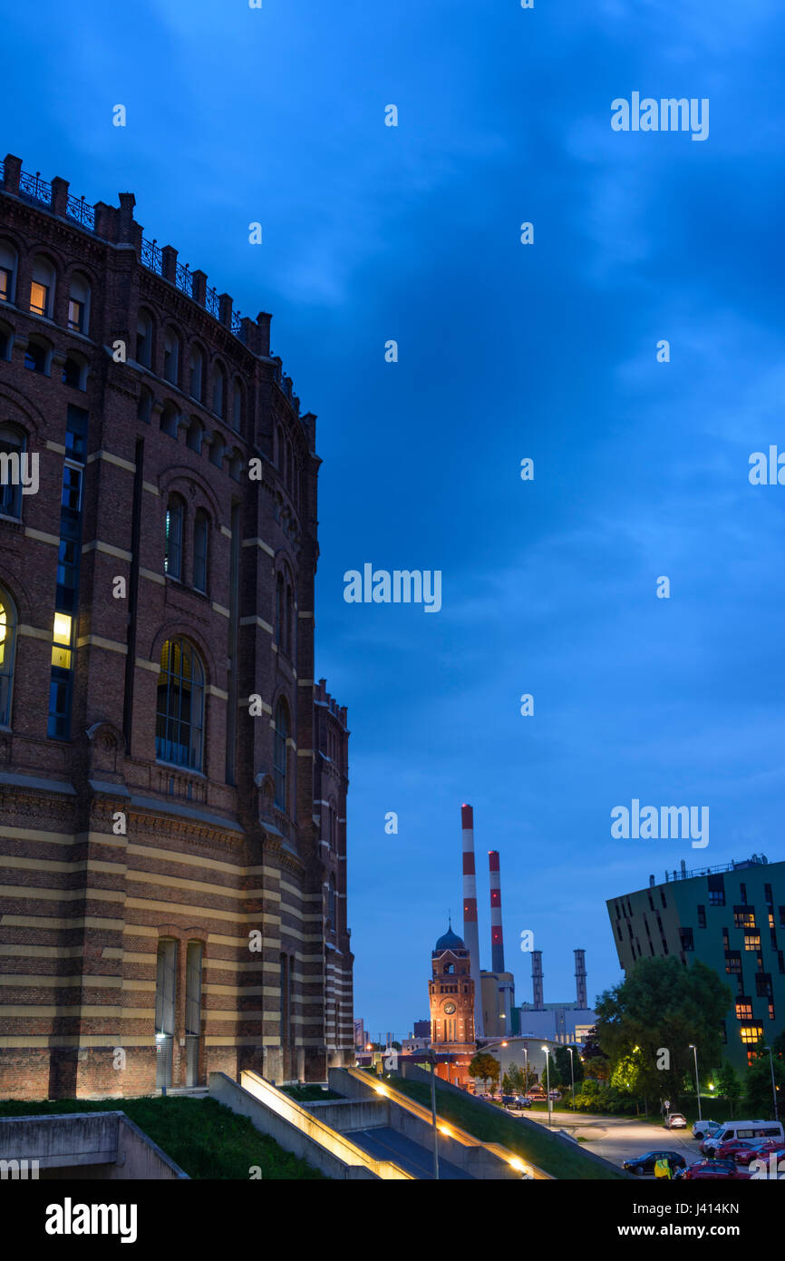 Gasometer city, Gaswerk Simmering gas works, Wien, Vienna, 11 ...
