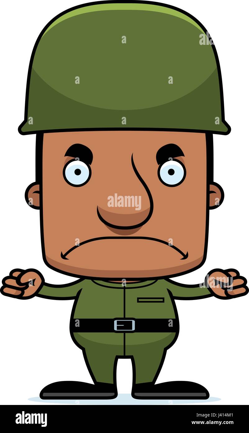 A cartoon soldier man looking angry Stock Vector Image & Art - Alamy