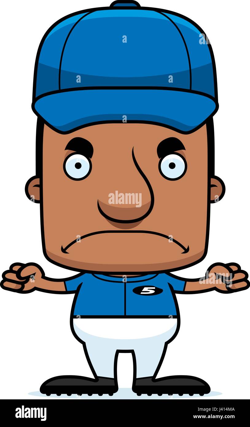 A cartoon baseball player man looking angry Stock Vector Image & Art ...
