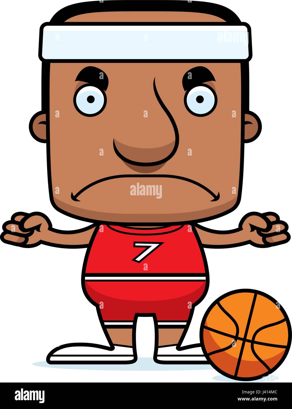 A cartoon basketball player man looking angry Stock Vector Image & Art ...