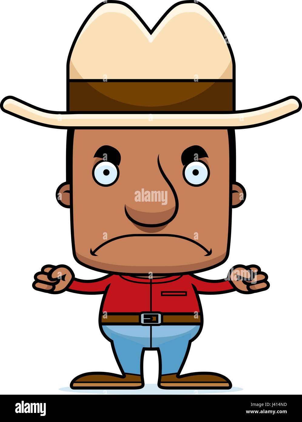 A cartoon cowboy man looking angry Stock Vector Image & Art - Alamy