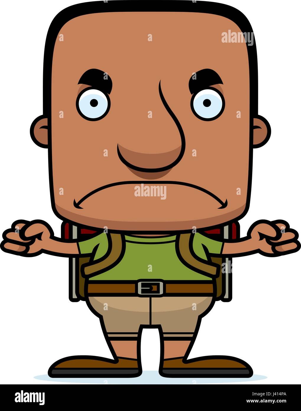 A cartoon hiker man looking angry Stock Vector Image & Art - Alamy