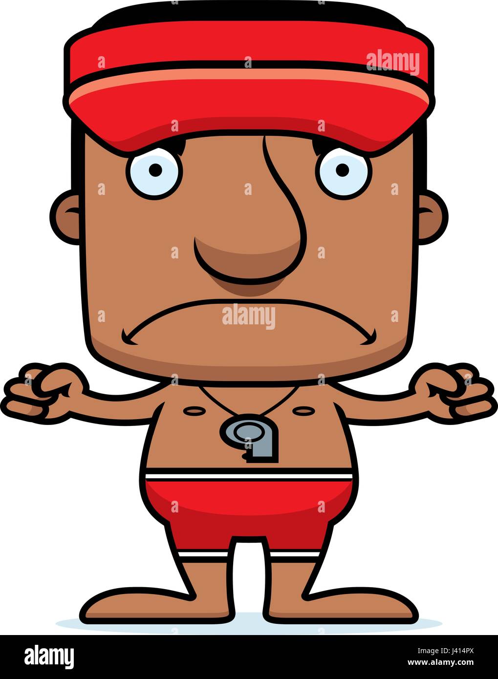 A cartoon lifeguard man looking angry Stock Vector Image & Art - Alamy