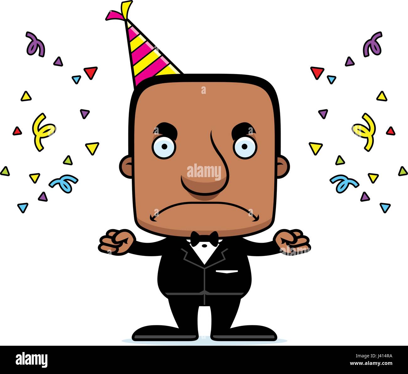 A cartoon party man looking angry Stock Vector Image & Art - Alamy