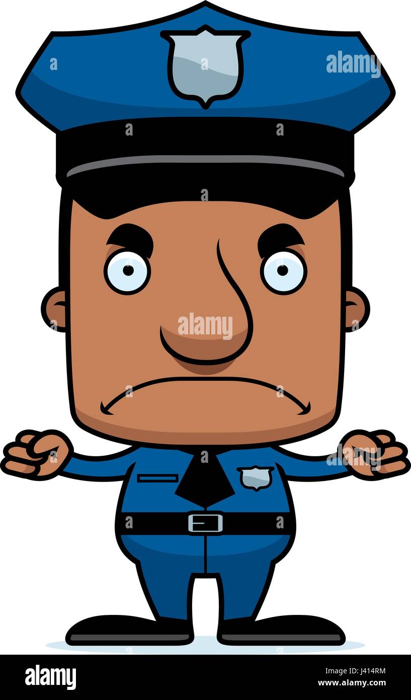 A cartoon police officer man looking angry Stock Vector Image & Art - Alamy