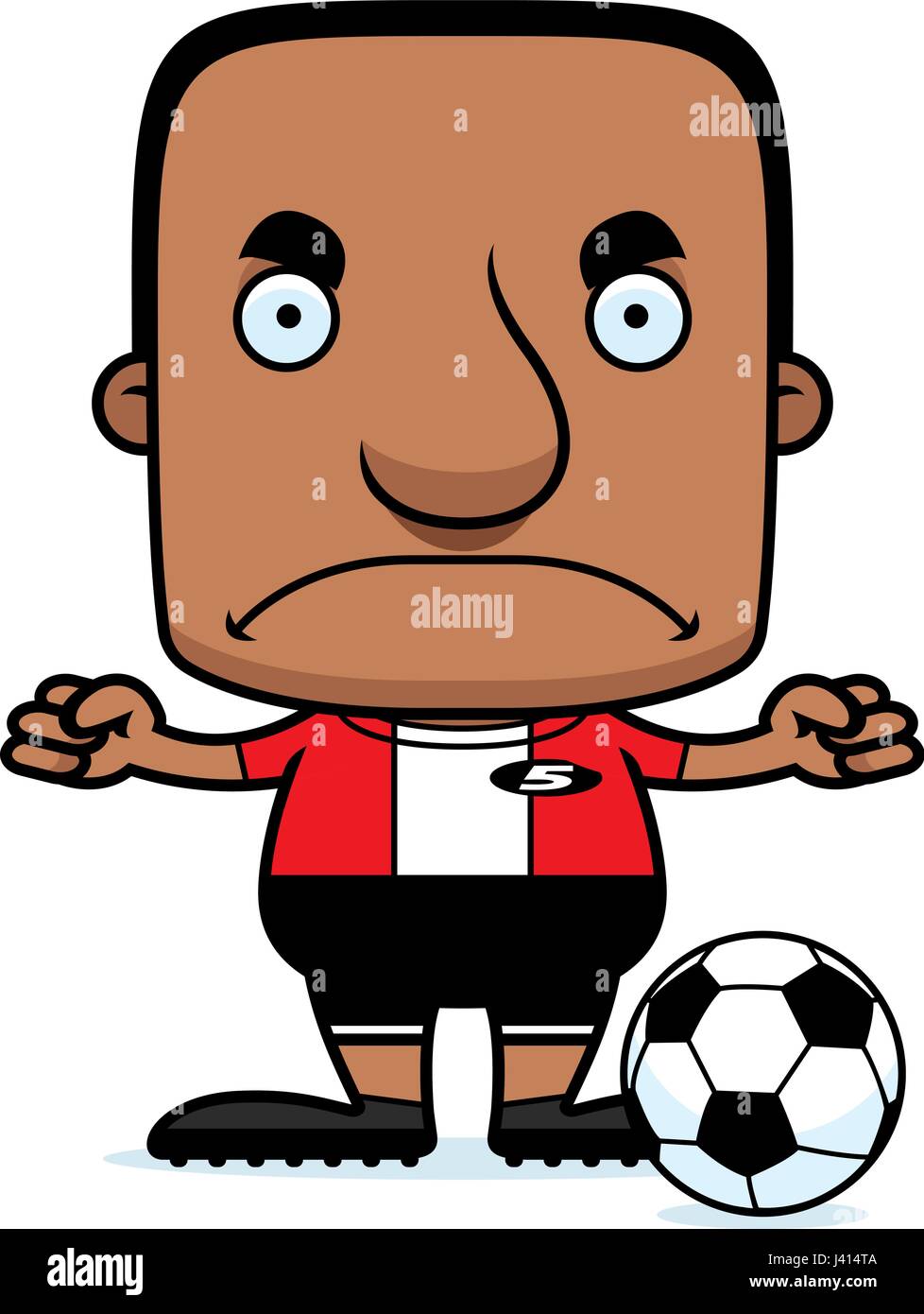 A cartoon soccer player man looking angry Stock Vector Image & Art - Alamy