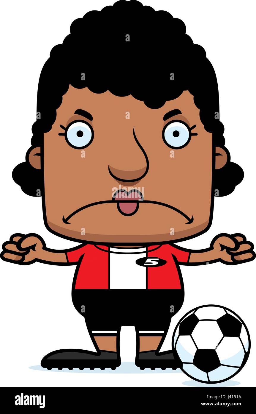 A cartoon soccer player woman looking angry Stock Vector Image & Art ...