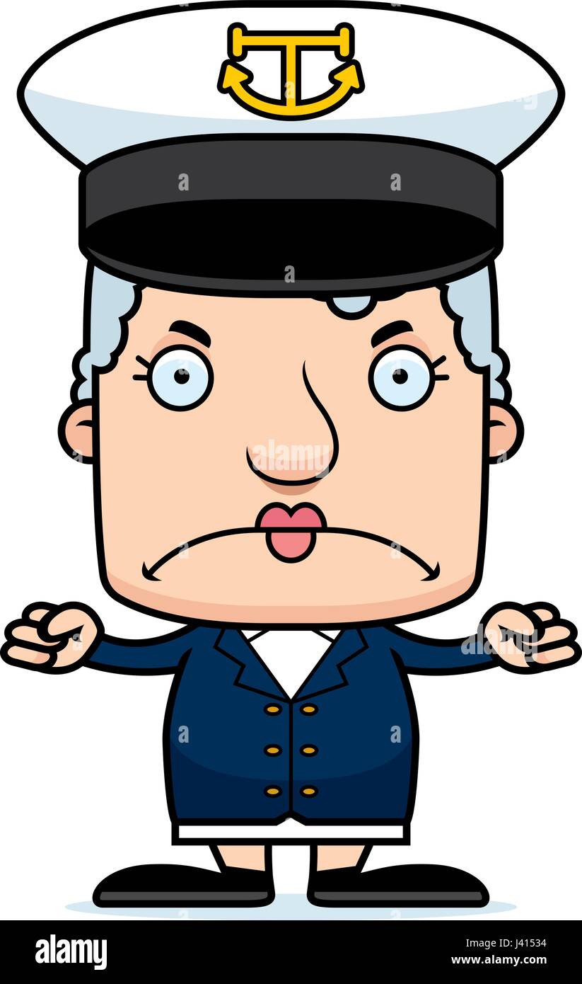 A cartoon boat captain woman looking angry Stock Vector Image & Art - Alamy