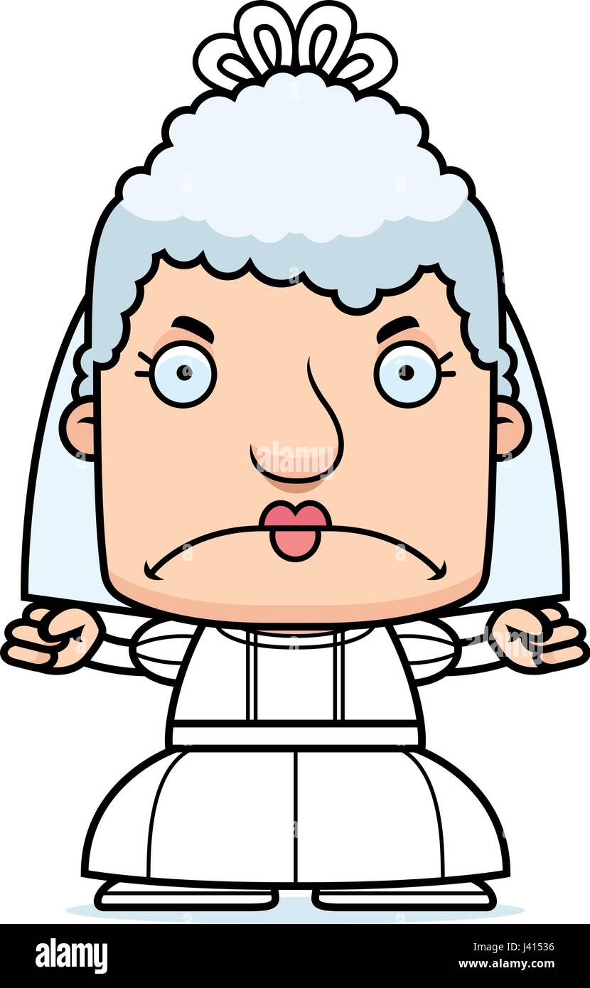 A cartoon bride woman looking angry Stock Vector Image & Art - Alamy