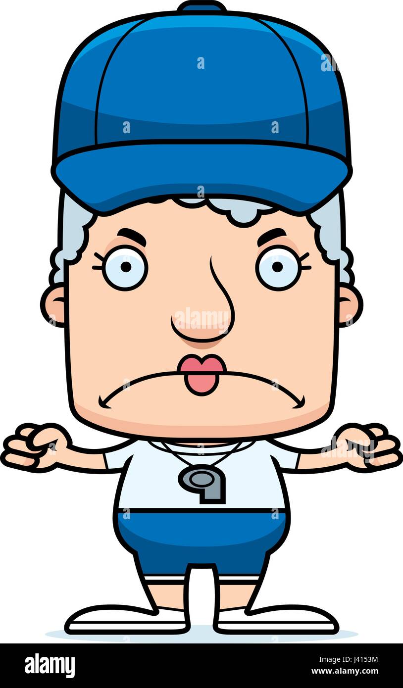 A cartoon coach woman looking angry Stock Vector Image & Art - Alamy