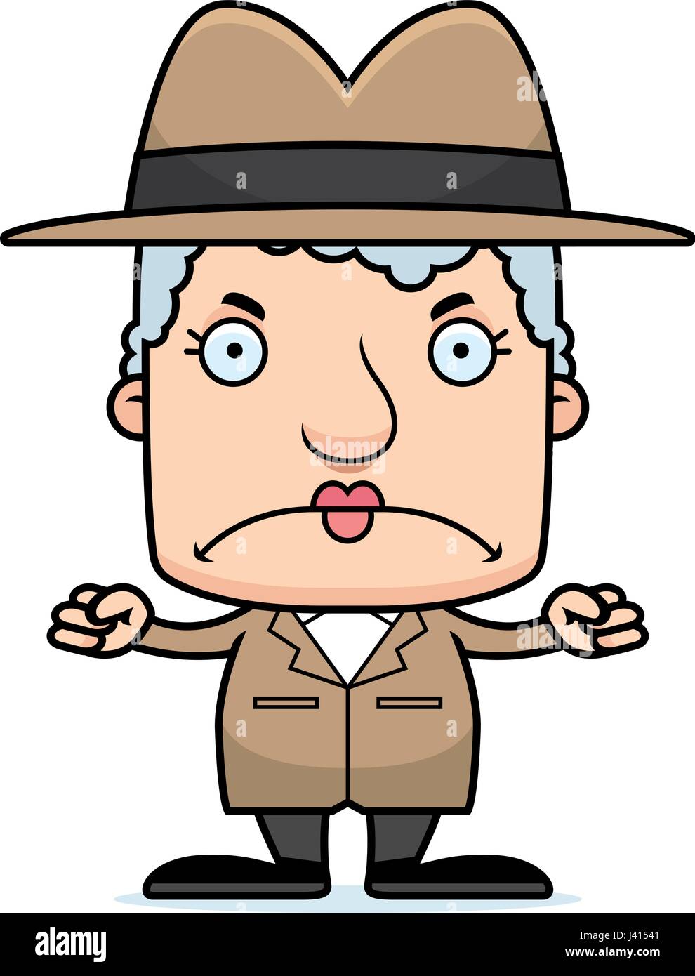 A cartoon detective woman looking angry Stock Vector Image & Art - Alamy