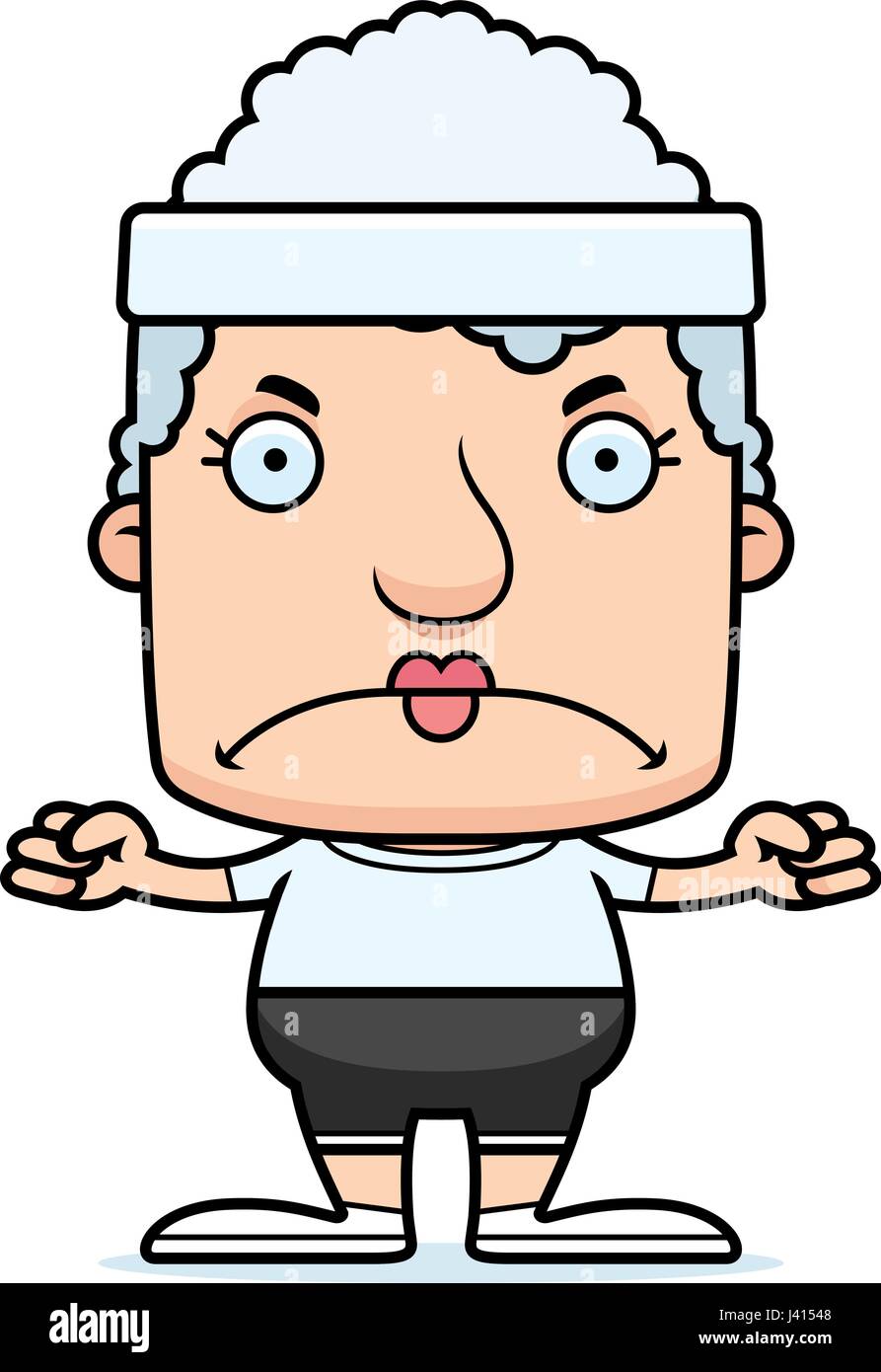 A cartoon fitness woman looking angry Stock Vector Image & Art - Alamy
