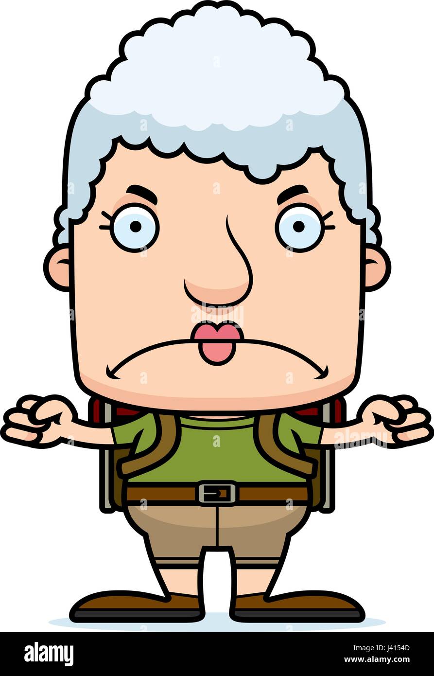 A cartoon hiker woman looking angry Stock Vector Image & Art - Alamy