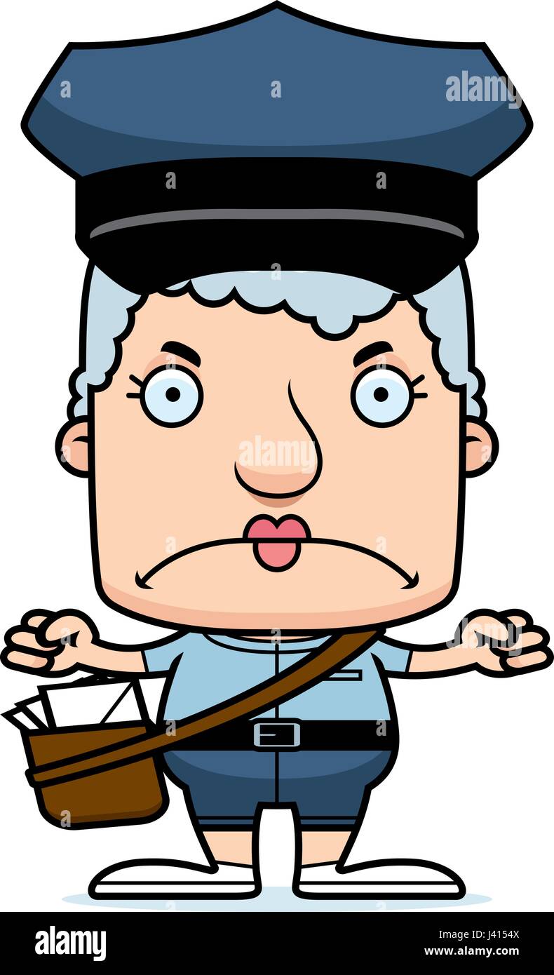 A cartoon mail carrier woman looking angry Stock Vector Image & Art - Alamy
