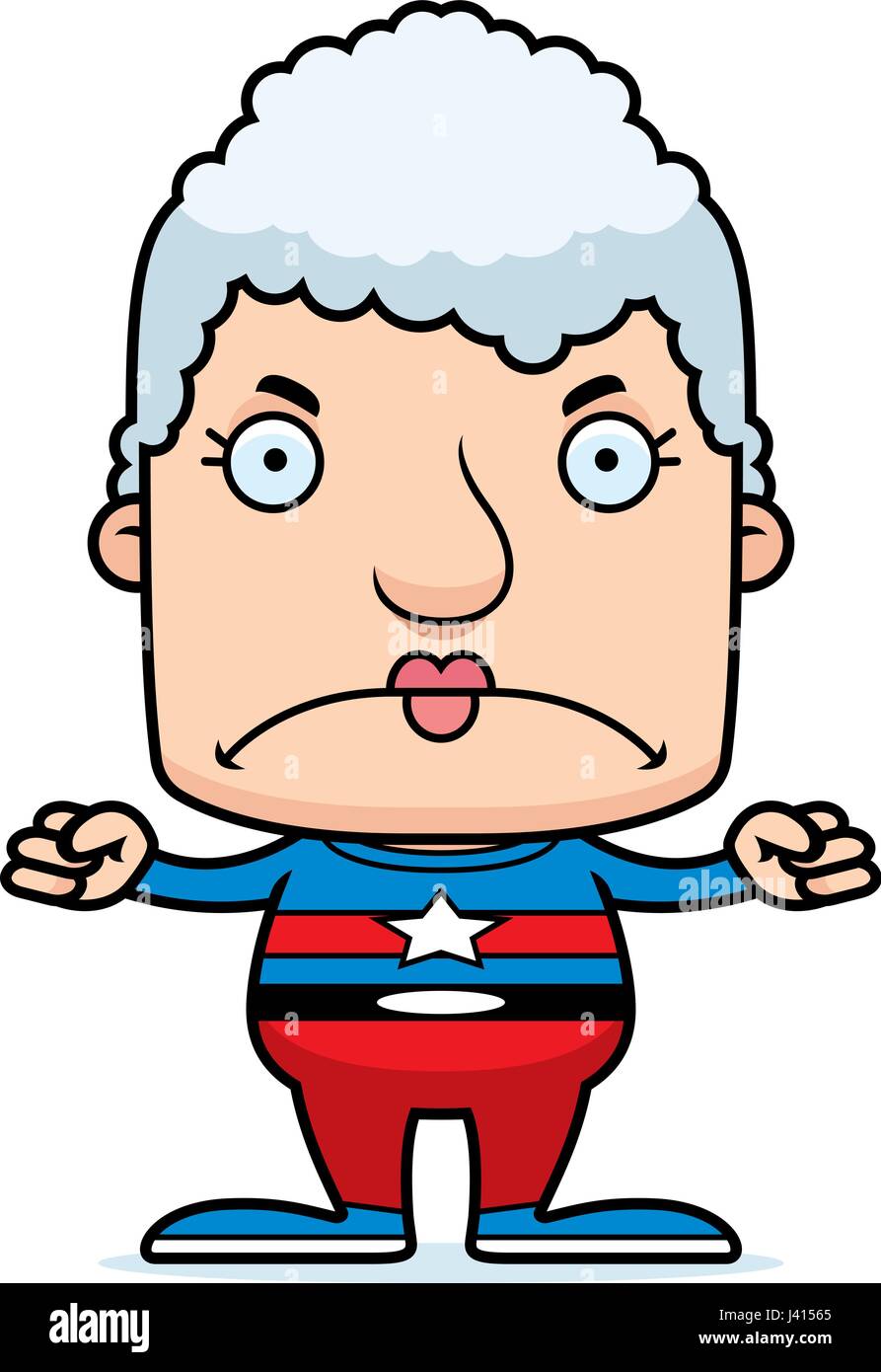 A cartoon superhero woman looking angry Stock Vector Image & Art - Alamy
