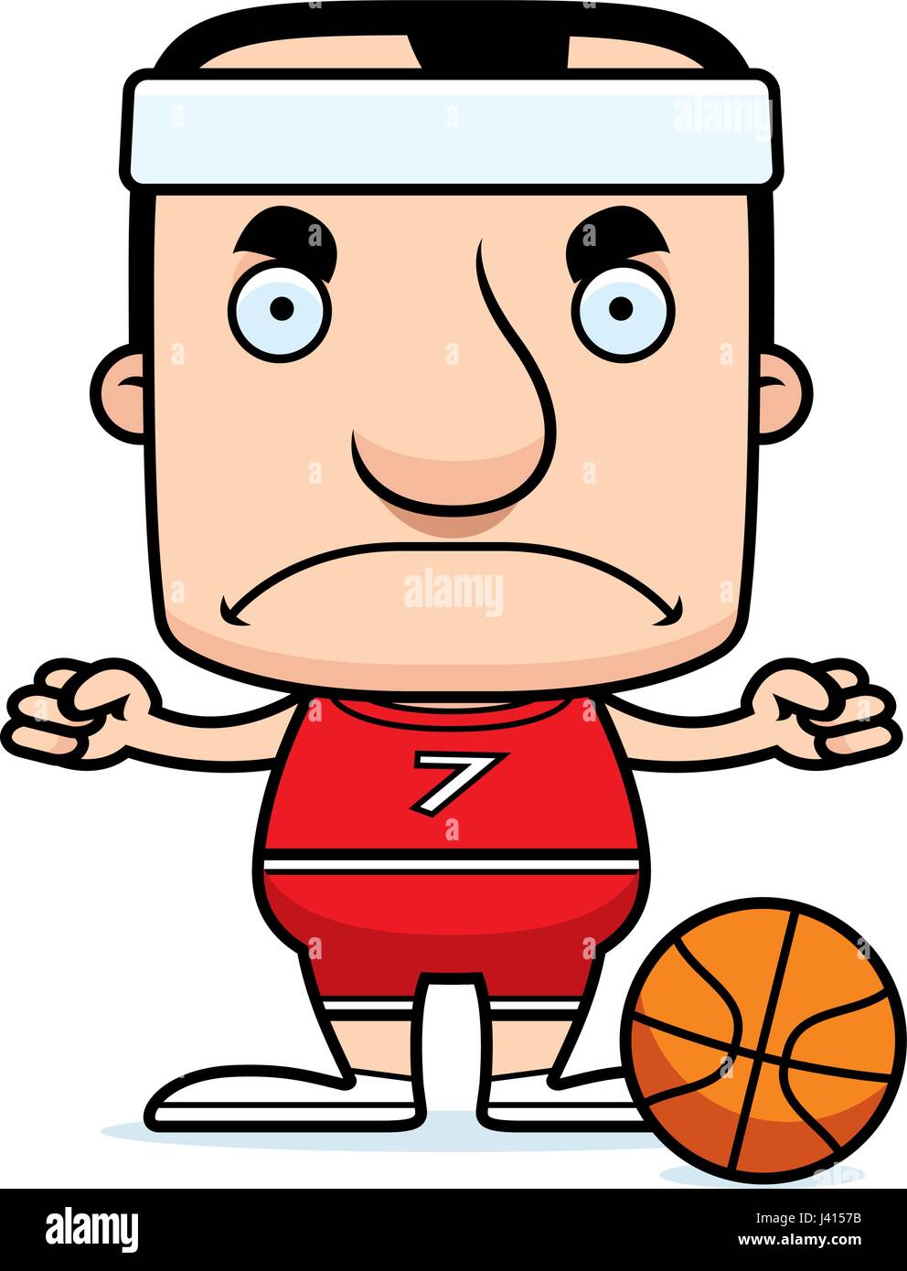 A cartoon basketball player man looking angry Stock Vector Image & Art ...