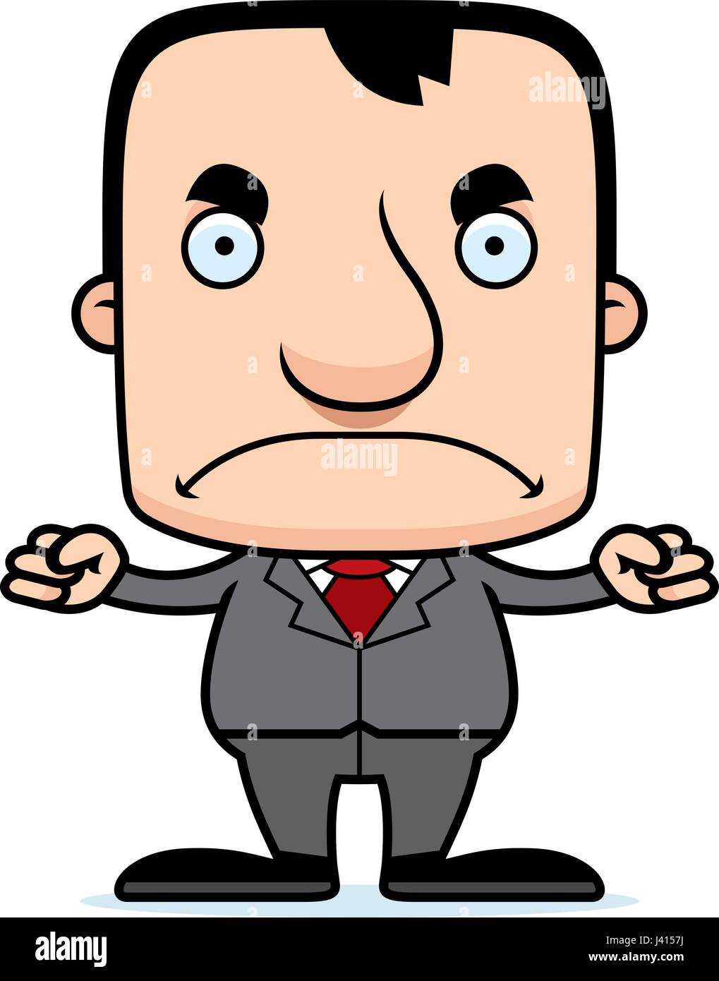A cartoon businessperson man looking angry Stock Vector Image & Art - Alamy