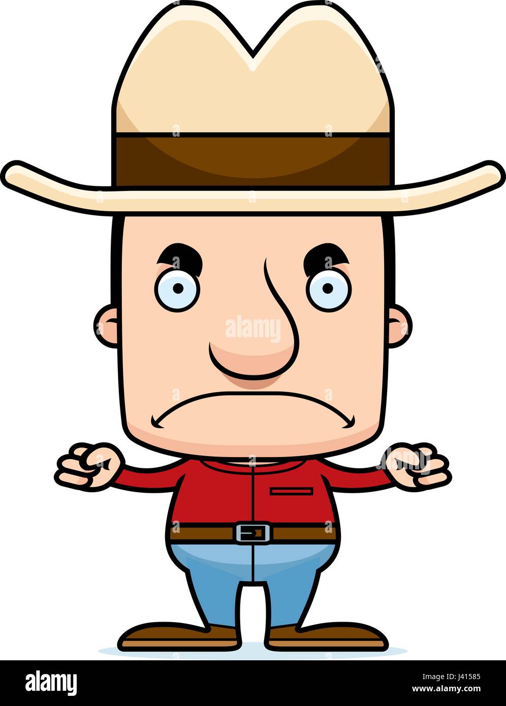 A cartoon cowboy man looking angry Stock Vector Image & Art - Alamy
