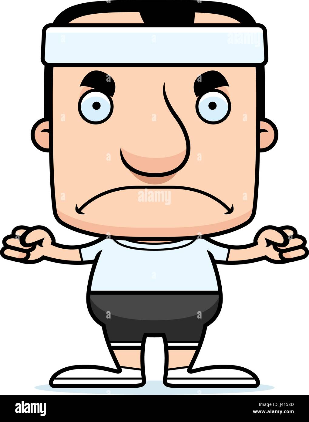 A cartoon fitness man looking angry Stock Vector Image & Art - Alamy