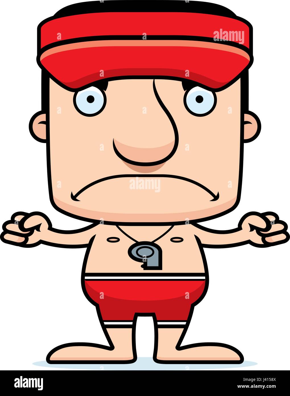 A cartoon lifeguard man looking angry Stock Vector Image & Art - Alamy