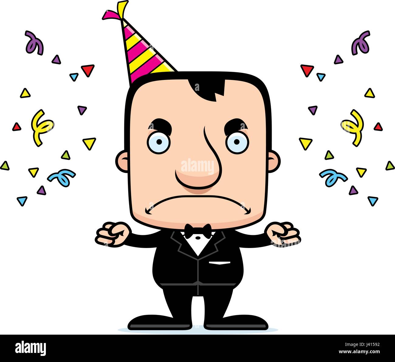 A cartoon party man looking angry Stock Vector Image & Art - Alamy