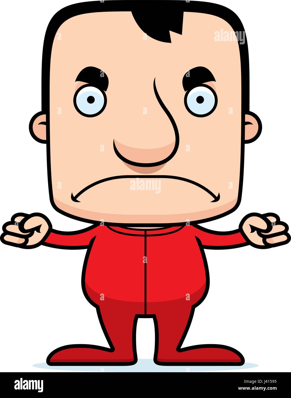 A cartoon man looking angry in pajamas Stock Vector Image & Art - Alamy