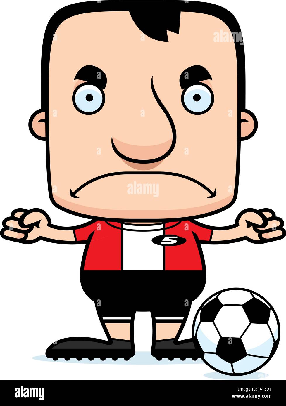 A cartoon soccer player man looking angry Stock Vector Image & Art - Alamy