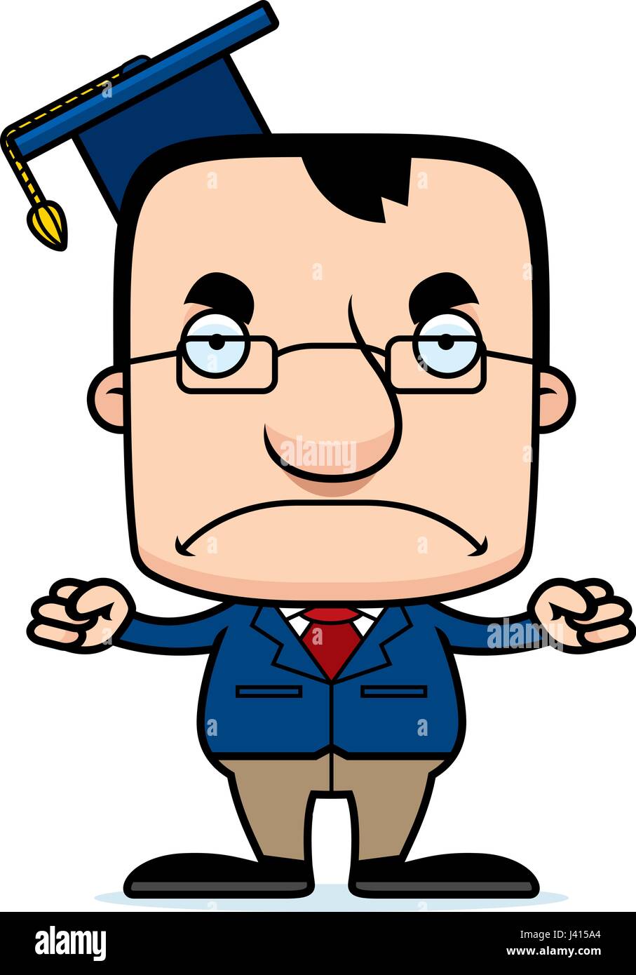 A cartoon teacher man looking angry Stock Vector Image & Art - Alamy