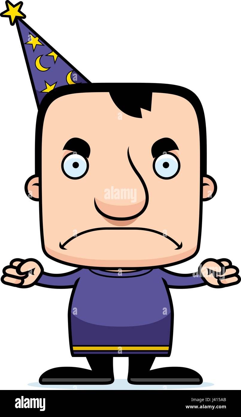 A cartoon wizard man looking angry Stock Vector Image & Art - Alamy