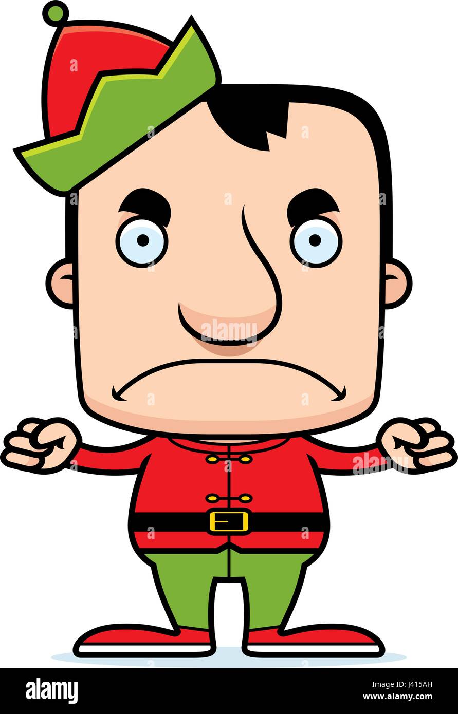 A cartoon Xmas elf man looking angry Stock Vector Image & Art - Alamy