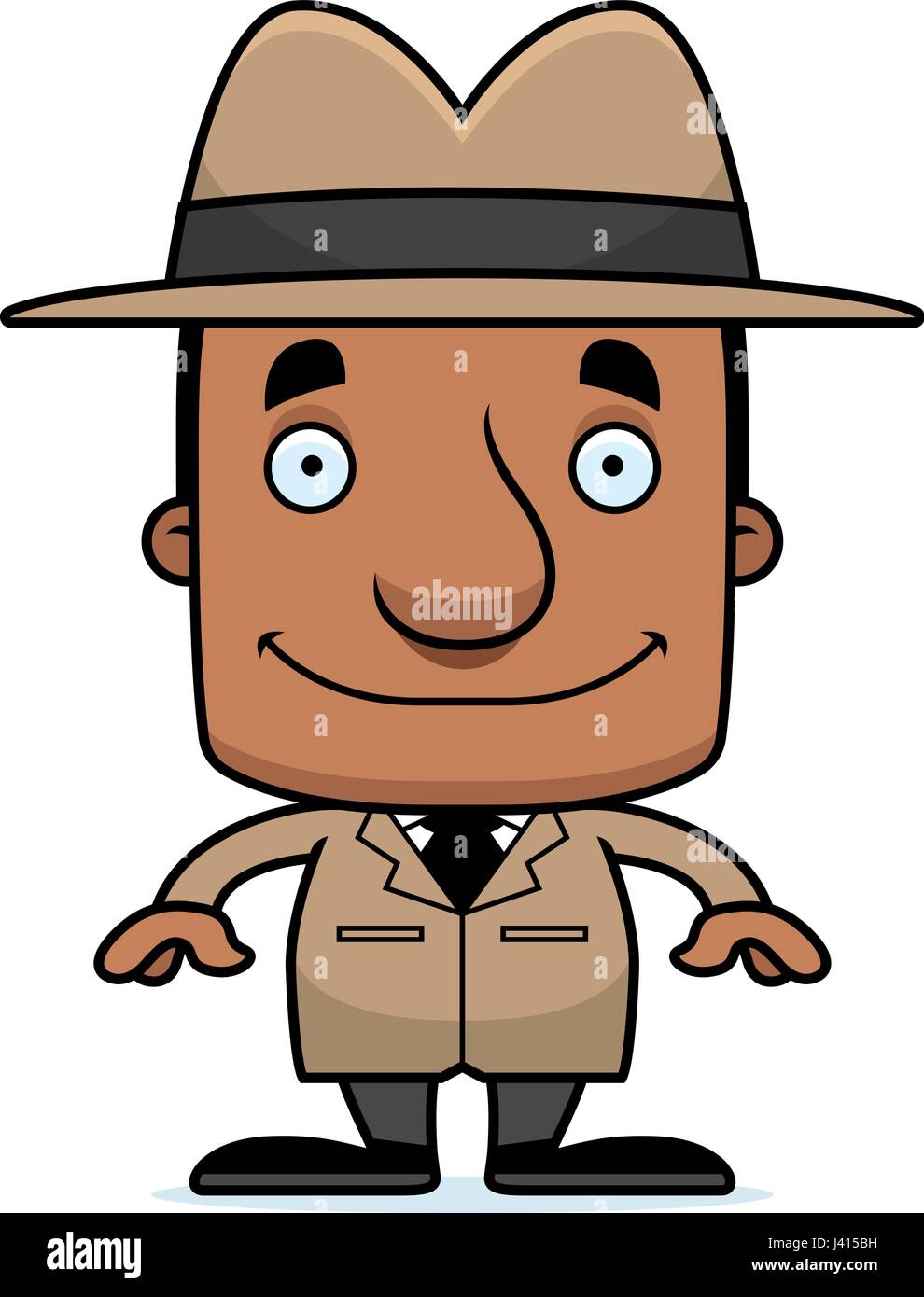 A cartoon detective man smiling Stock Vector Image & Art - Alamy