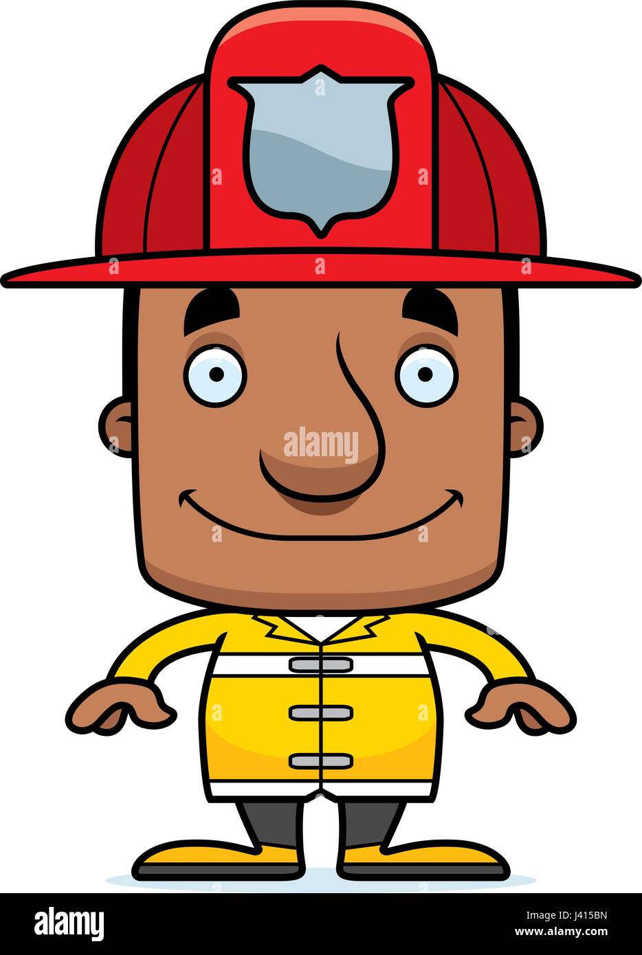Cartoon firefighter man smiling Stock Vector Images - Alamy