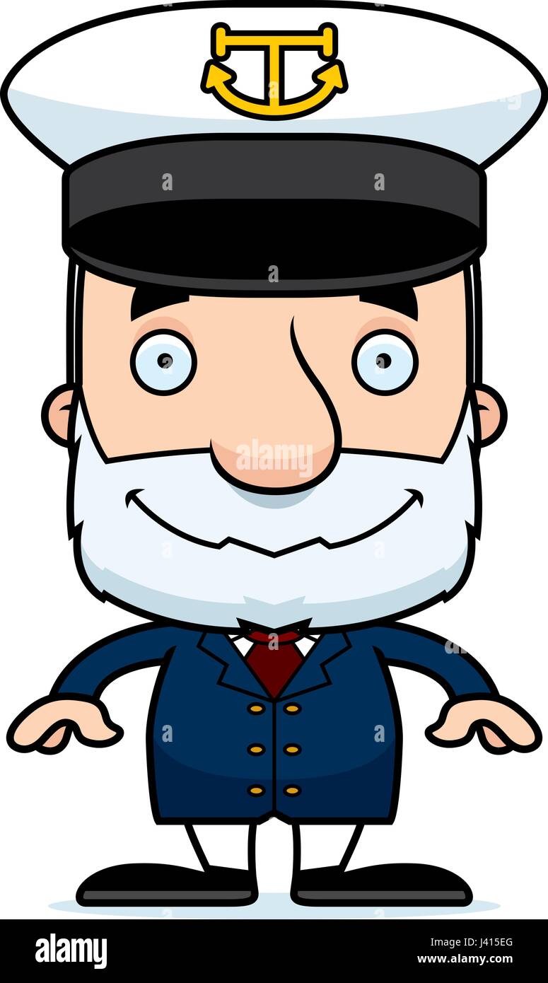 A cartoon boat captain man smiling Stock Vector Image & Art - Alamy