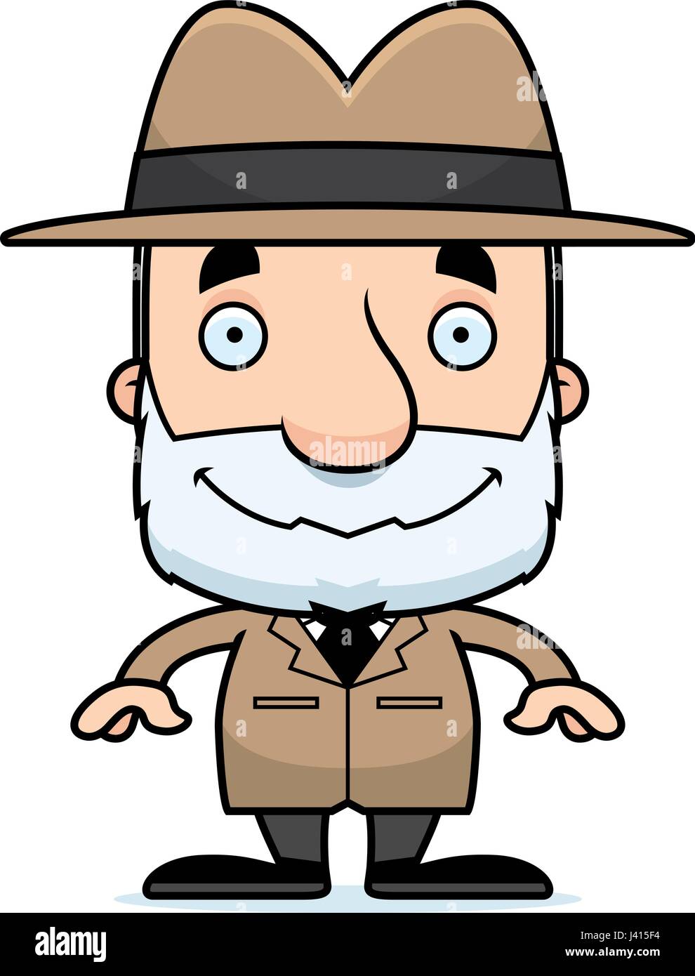 A cartoon detective man smiling Stock Vector Image & Art - Alamy