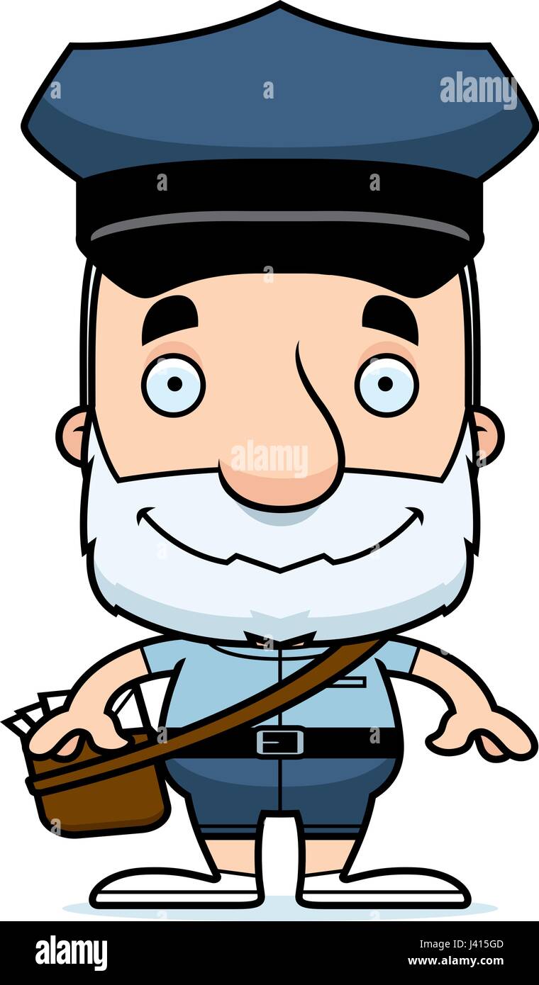 A cartoon mail carrier man smiling Stock Vector Image & Art - Alamy