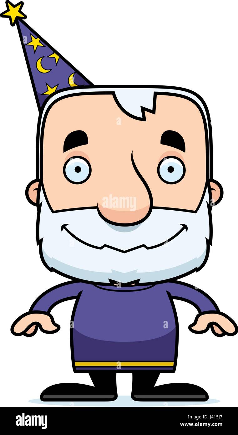 A cartoon wizard man smiling Stock Vector Image & Art - Alamy