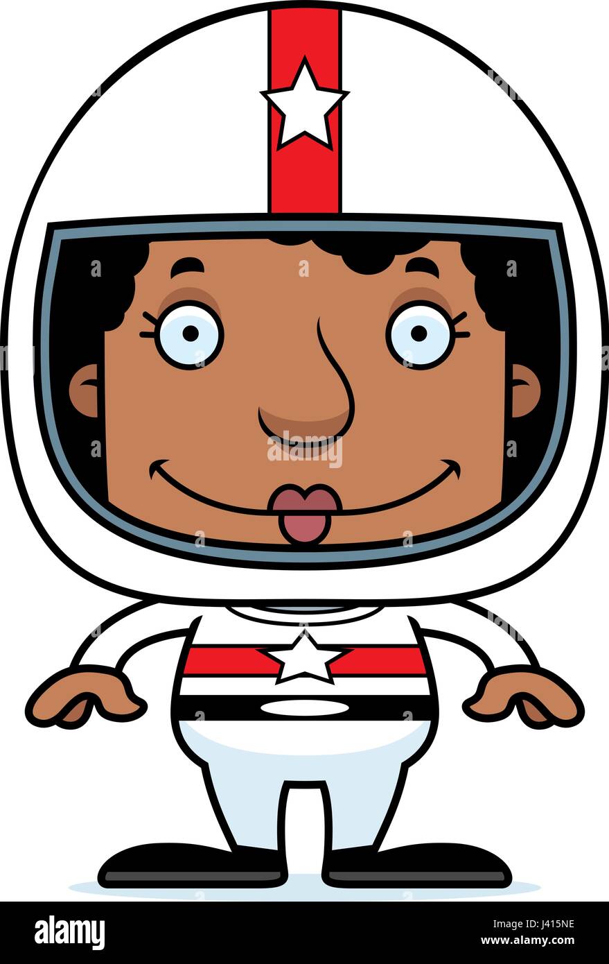 A cartoon race car driver woman smiling Stock Vector Image & Art - Alamy