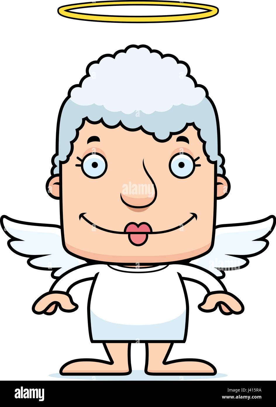 A cartoon angel woman smiling Stock Vector Image & Art - Alamy