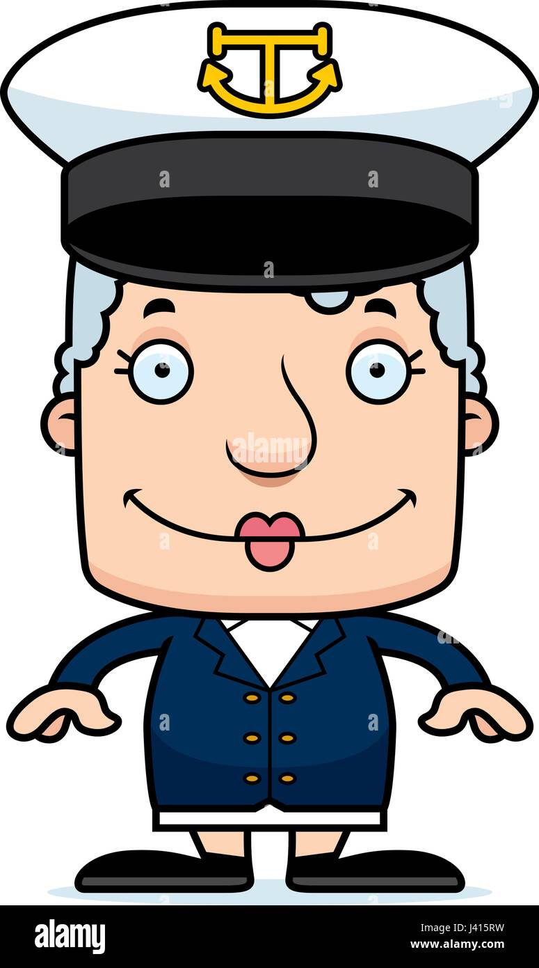 A cartoon boat captain woman smiling Stock Vector Image & Art - Alamy