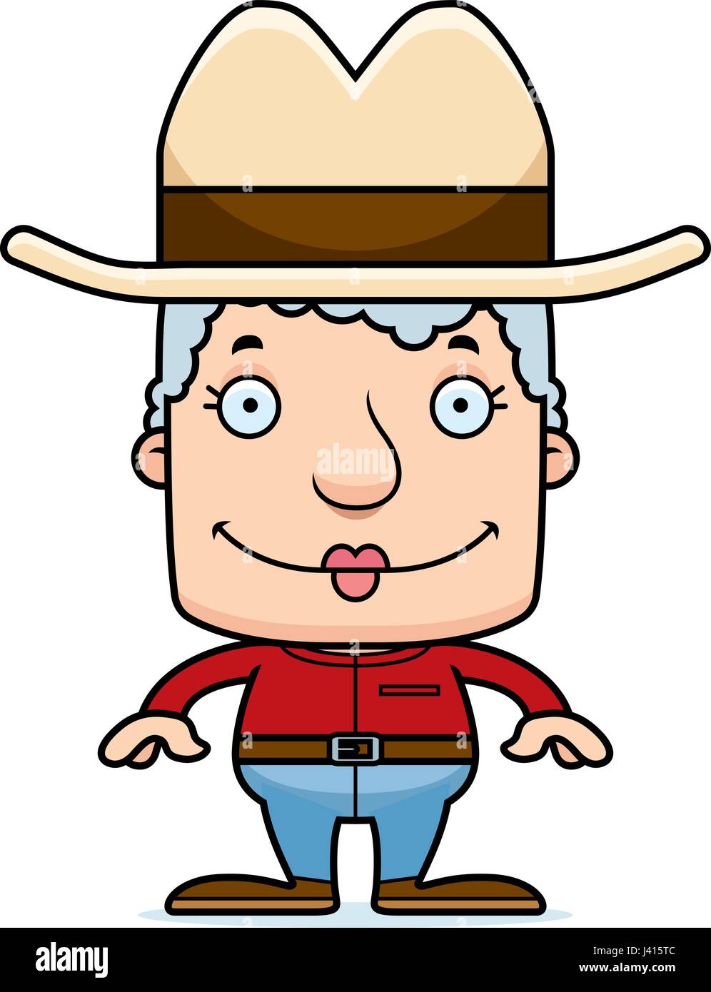 A cartoon cowboy woman smiling Stock Vector Image & Art - Alamy